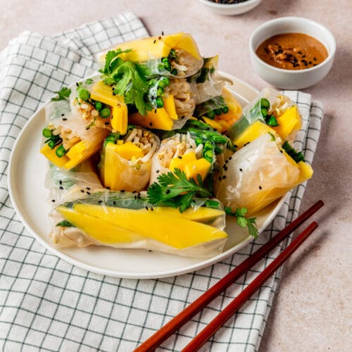 Mango-asperge springrolls - Living the Green Life